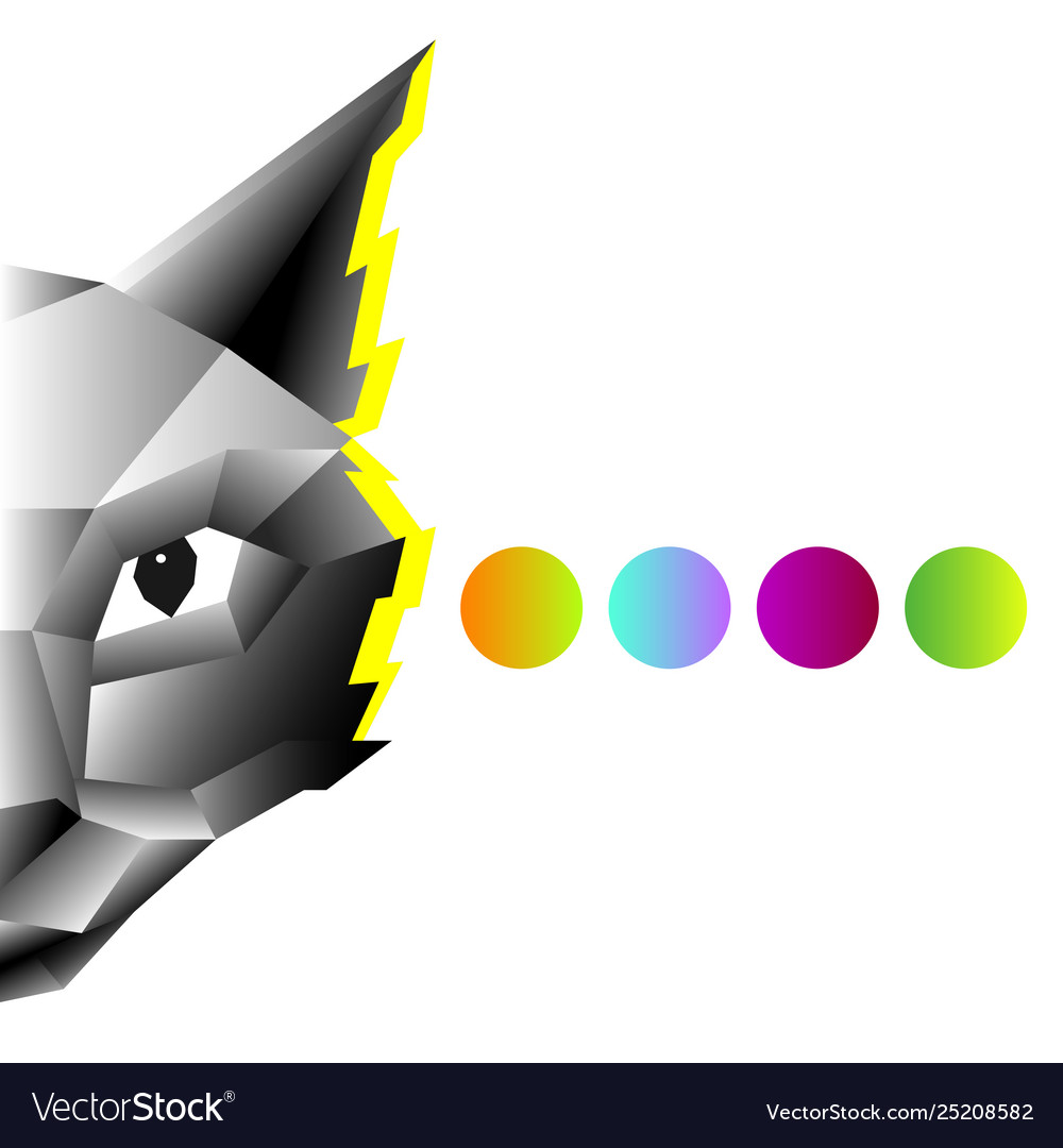 Creative a cat Royalty Free Vector Image - VectorStock