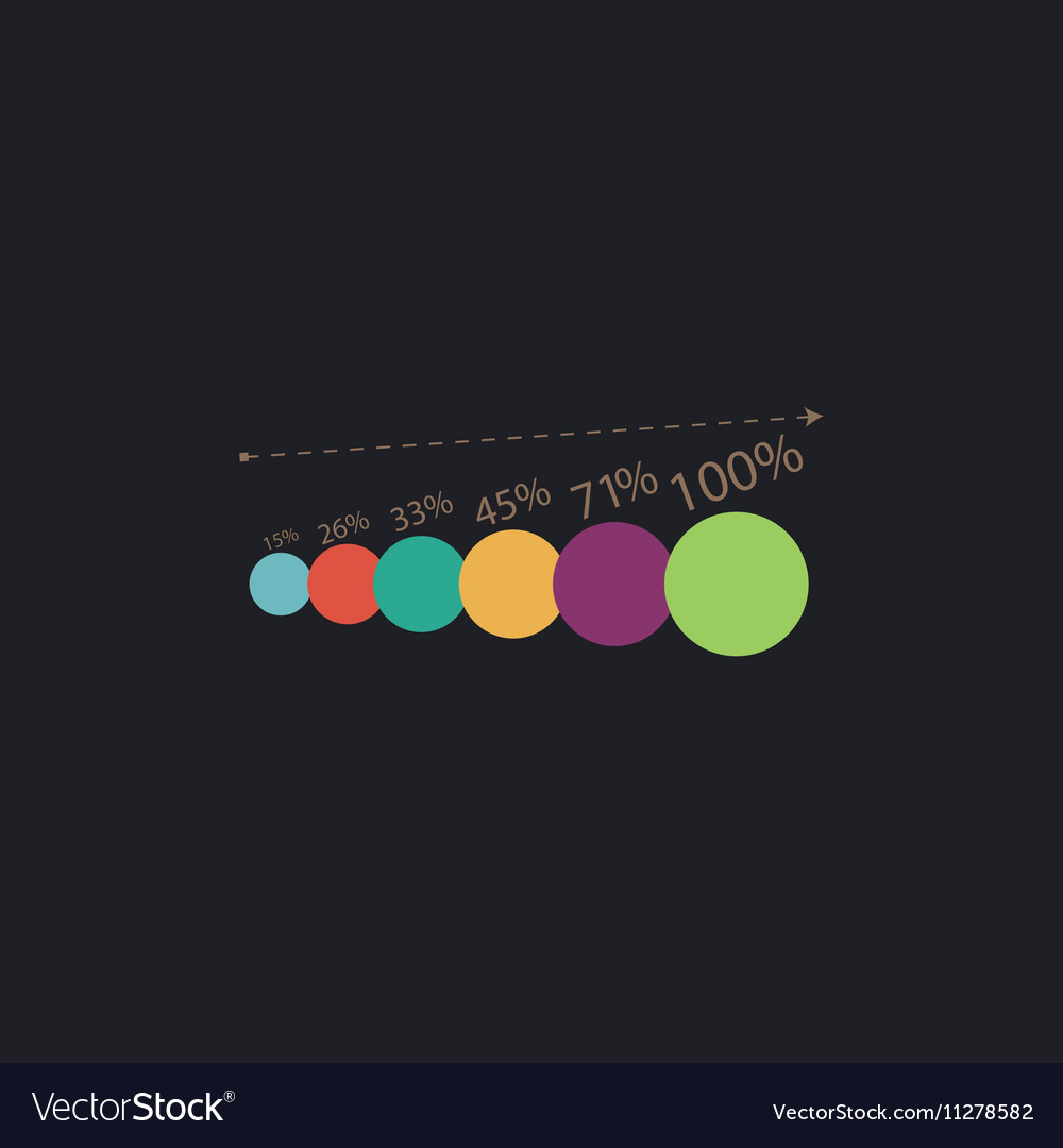 Growing graph computer symbol Royalty Free Vector Image