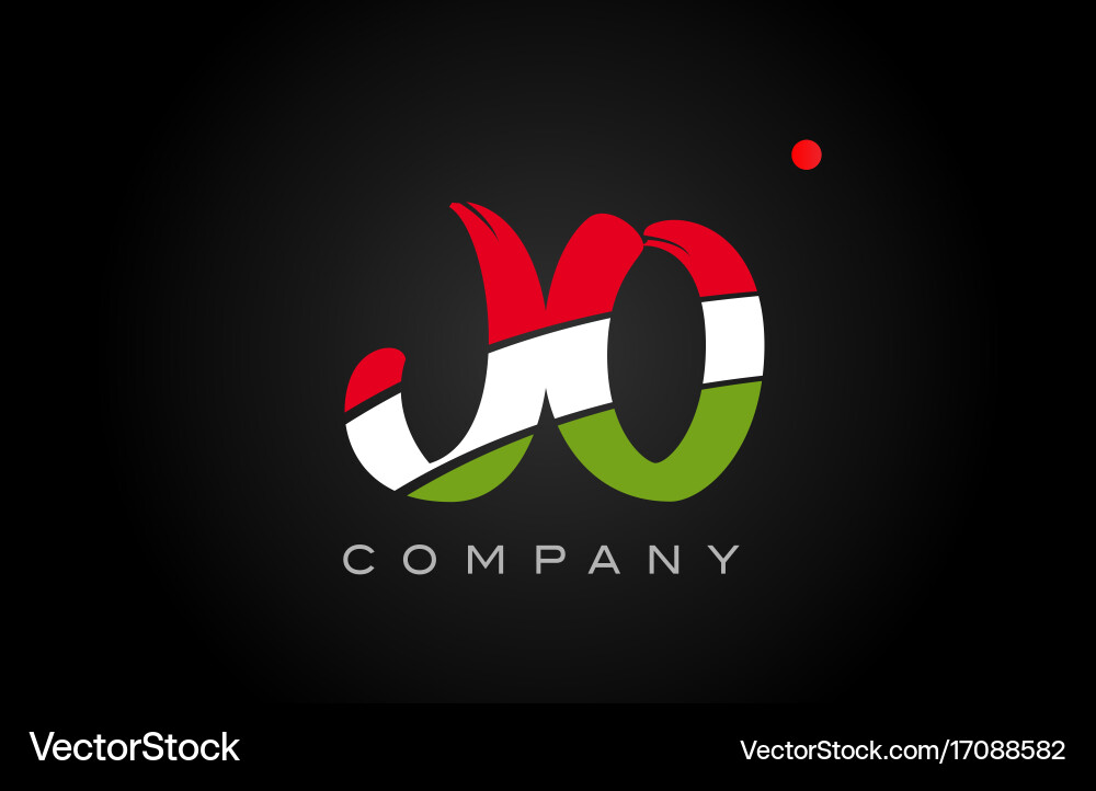 Jo j o alphabet letter logo combination icon Vector Image