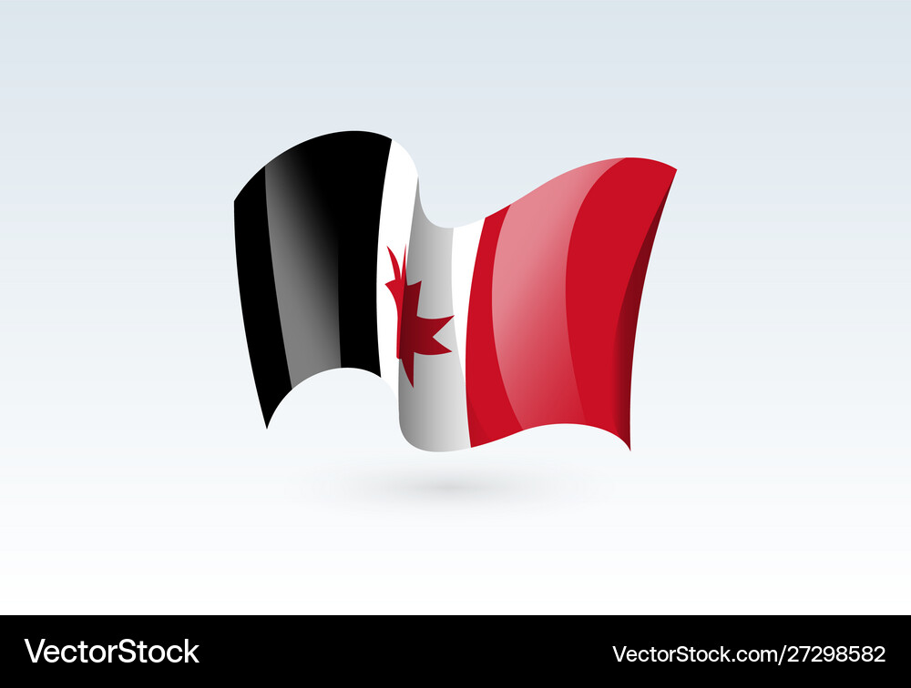 Waving flag icon national symbol fluttered Vector Image
