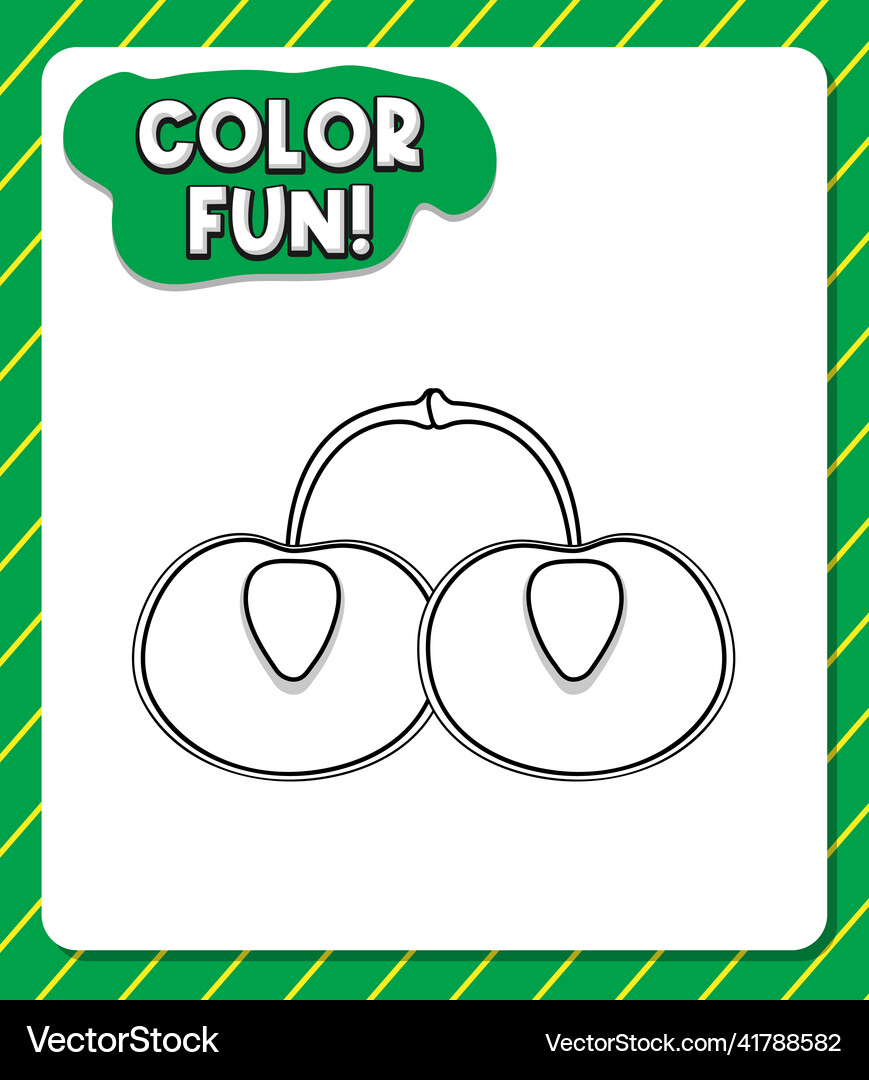 Worksheets template with color fun text Royalty Free Vector