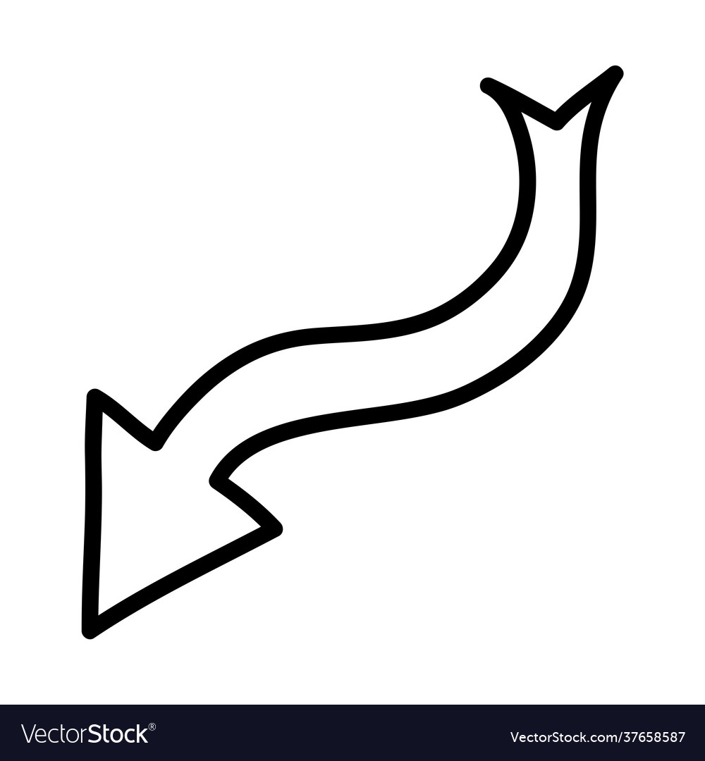 Bold arrow down Royalty Free Vector Image - VectorStock