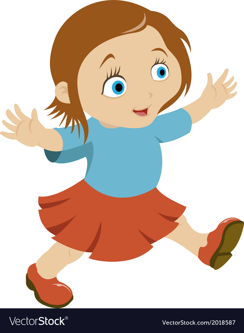 Little girl Royalty Free Vector Image - VectorStock Little girl Royalty Free Vector Image - VectorStock