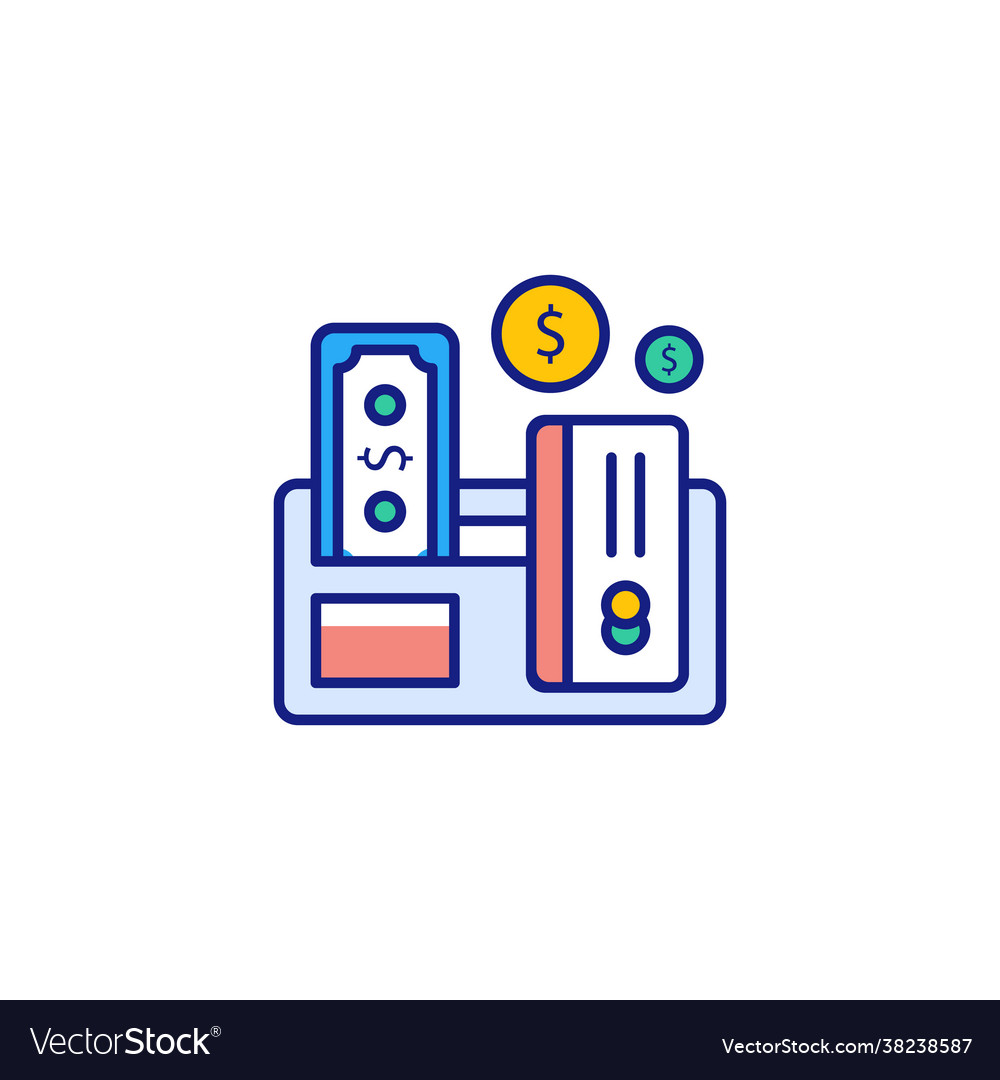 Payment methods icon in logotype Royalty Free Vector Image
