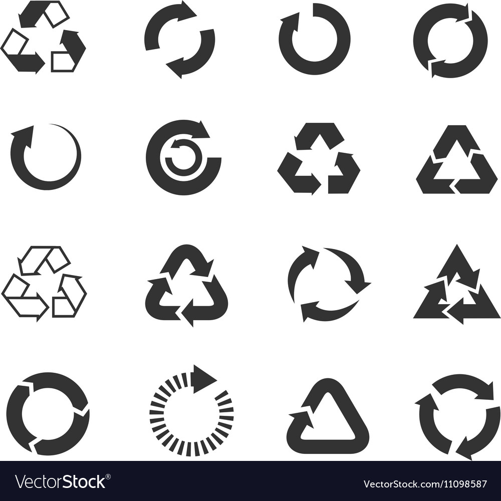 Recycle icons set Royalty Free Vector Image - VectorStock