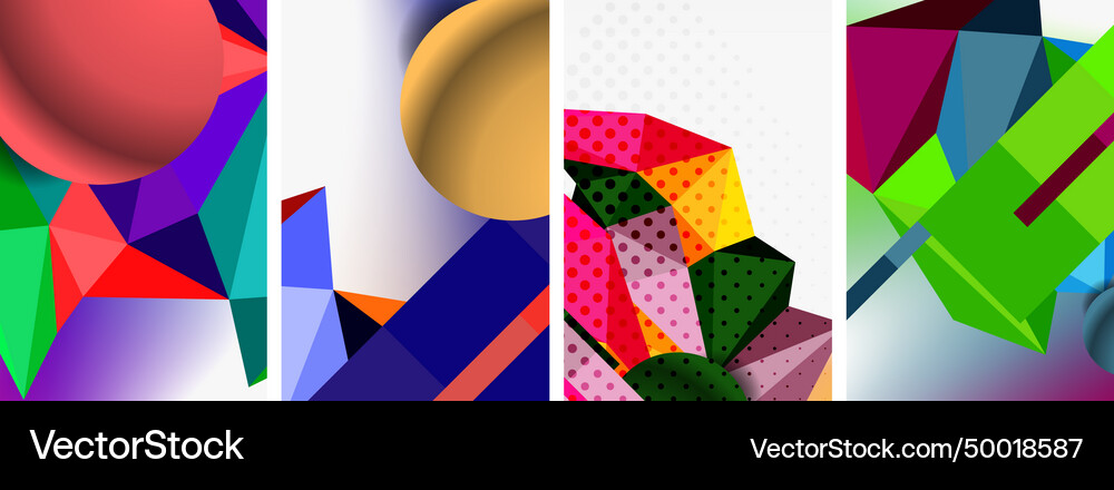 Set of geometric abstract composition with spheres