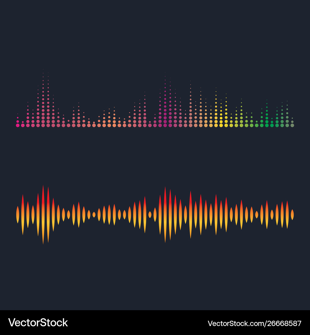 Sound waves Royalty Free Vector Image - VectorStock