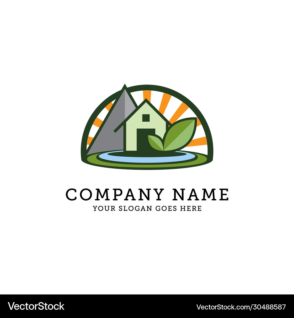Webnature landscape and environment logo eco Vector Image
