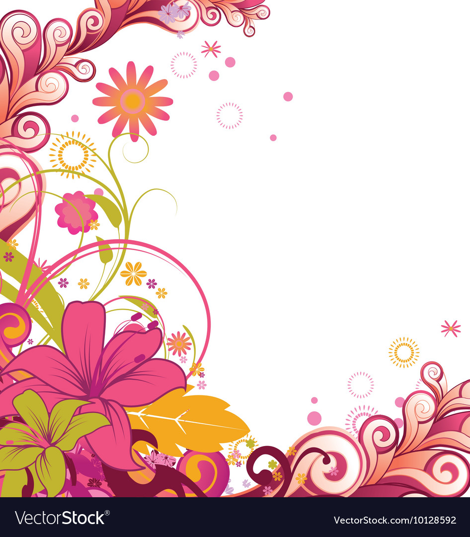 Abstract a background with floral Royalty Free Vector Image