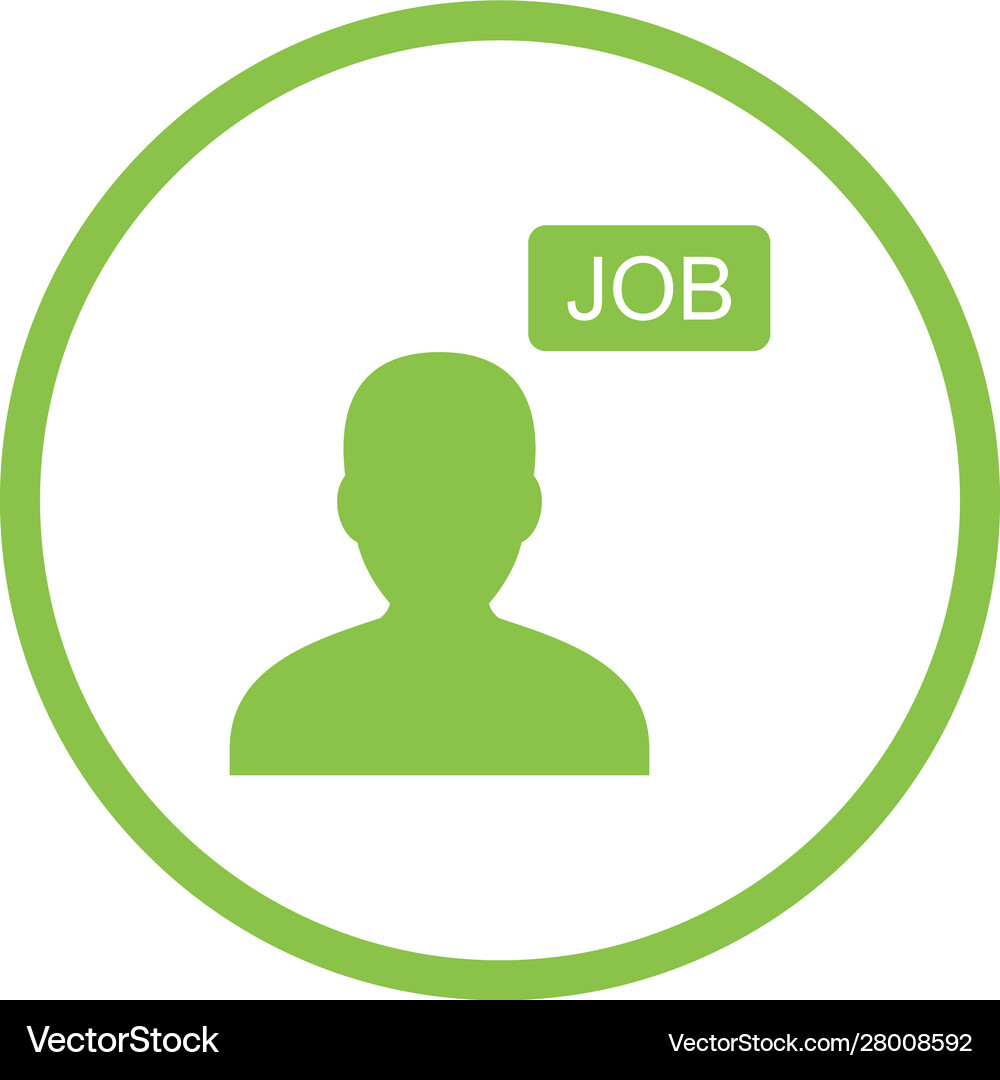 Beautiful job glyph icon Royalty Free Vector Image