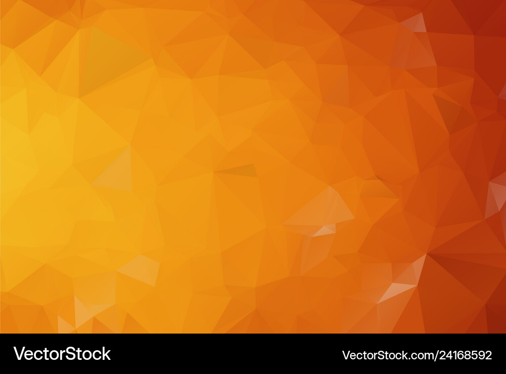 Dark orange polygonal which consist of triangles Vector Image