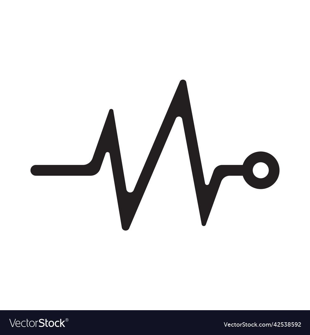 Eps10 black heart beat monitor pulse icon Vector Image Eps10 black heart beat monitor pulse icon Vector Image