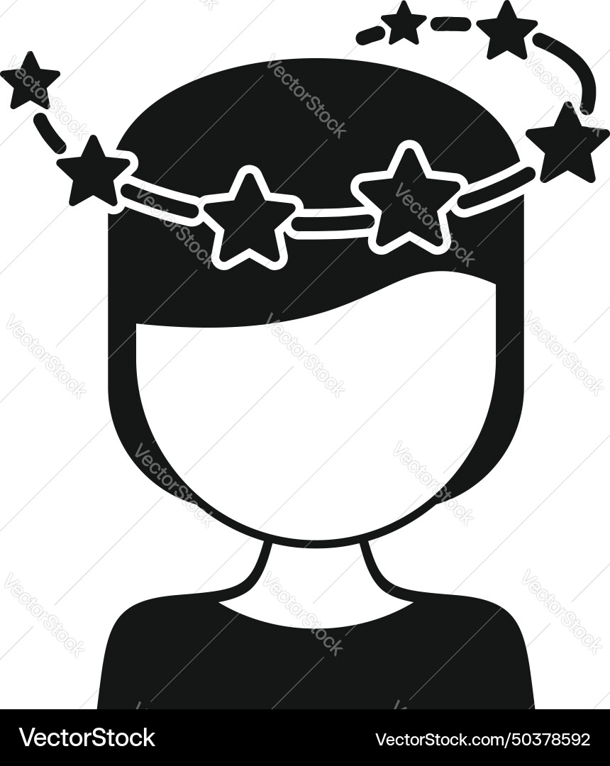 Feeling vertigo health icon simple ill Royalty Free Vector