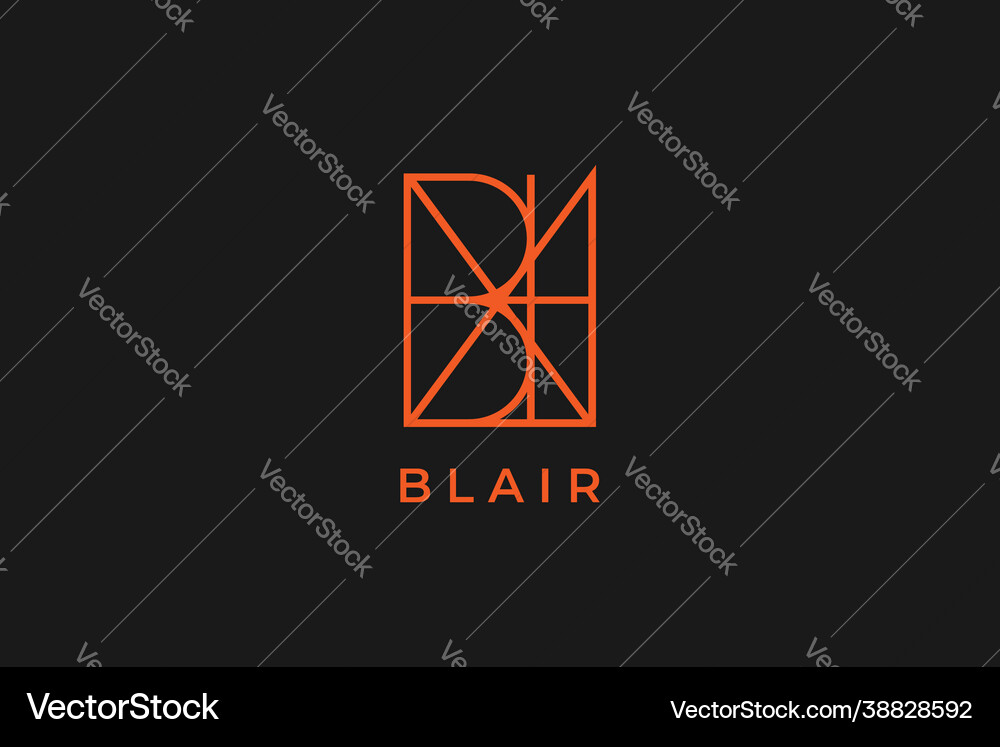 Logo name blair usable design for private Vector Image