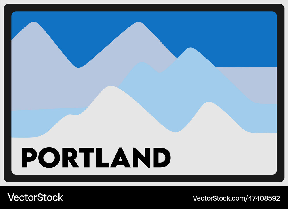 Portland oregon with beautiful view Royalty Free Vector