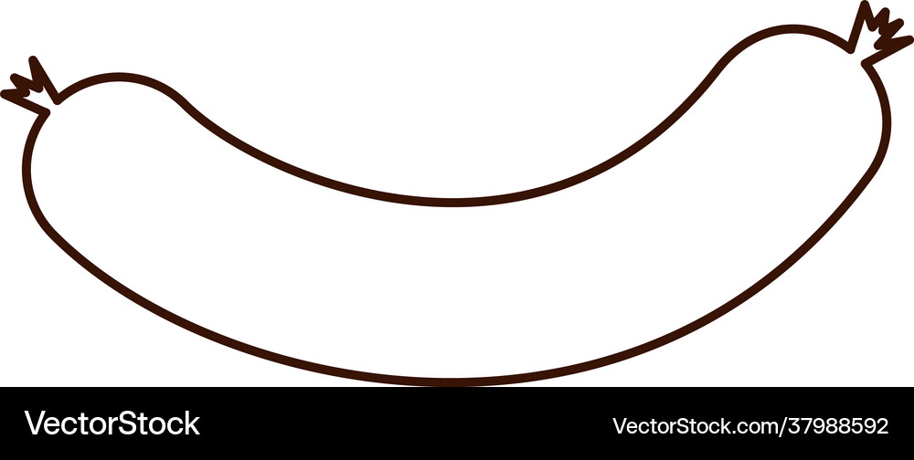 Sausage icon line one color Royalty Free Vector Image