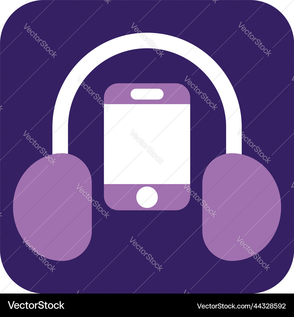 Smartphone headphones on a white background Vector Image