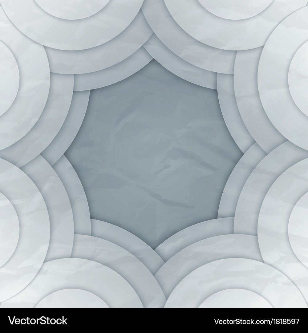 Abstract white and grey round shapes background Vector Image