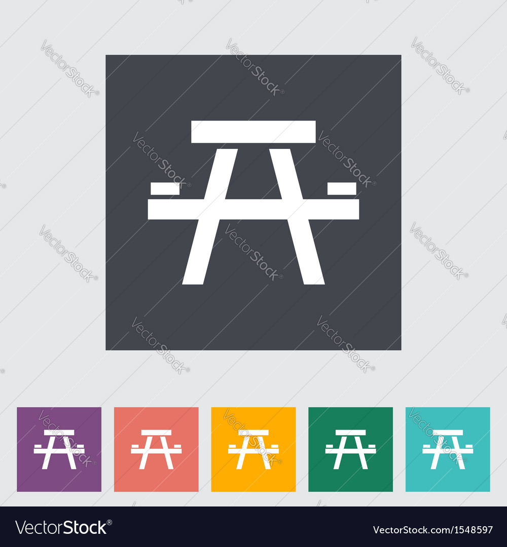 Camping table Royalty Free Vector Image - VectorStock