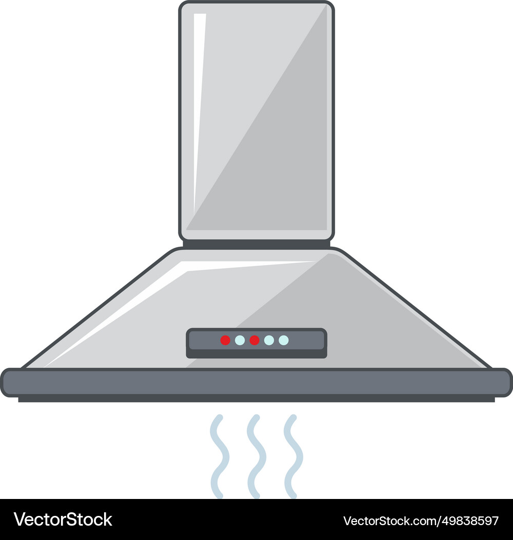 Cooking kitchen hood icon in flat style Royalty Free Vector