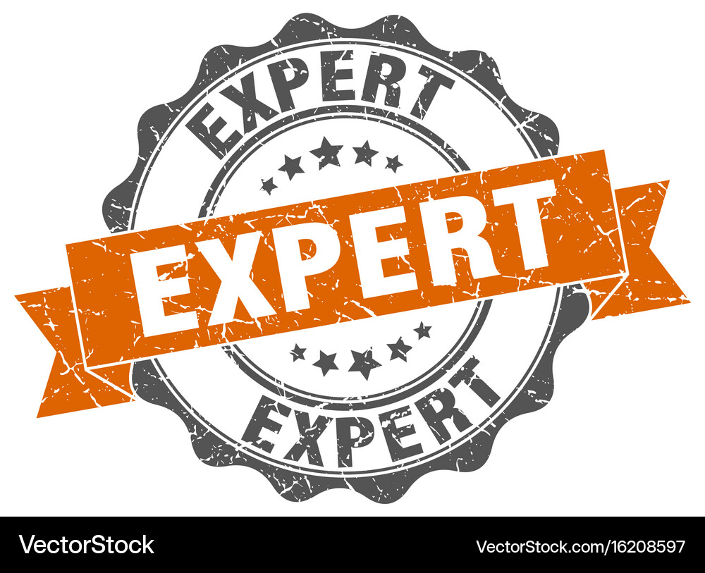 Expert stamp sign seal Royalty Free Vector Image