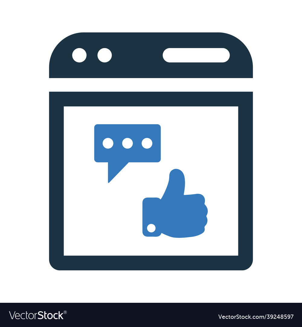 Feedback web comment icon simple editable design Vector Image