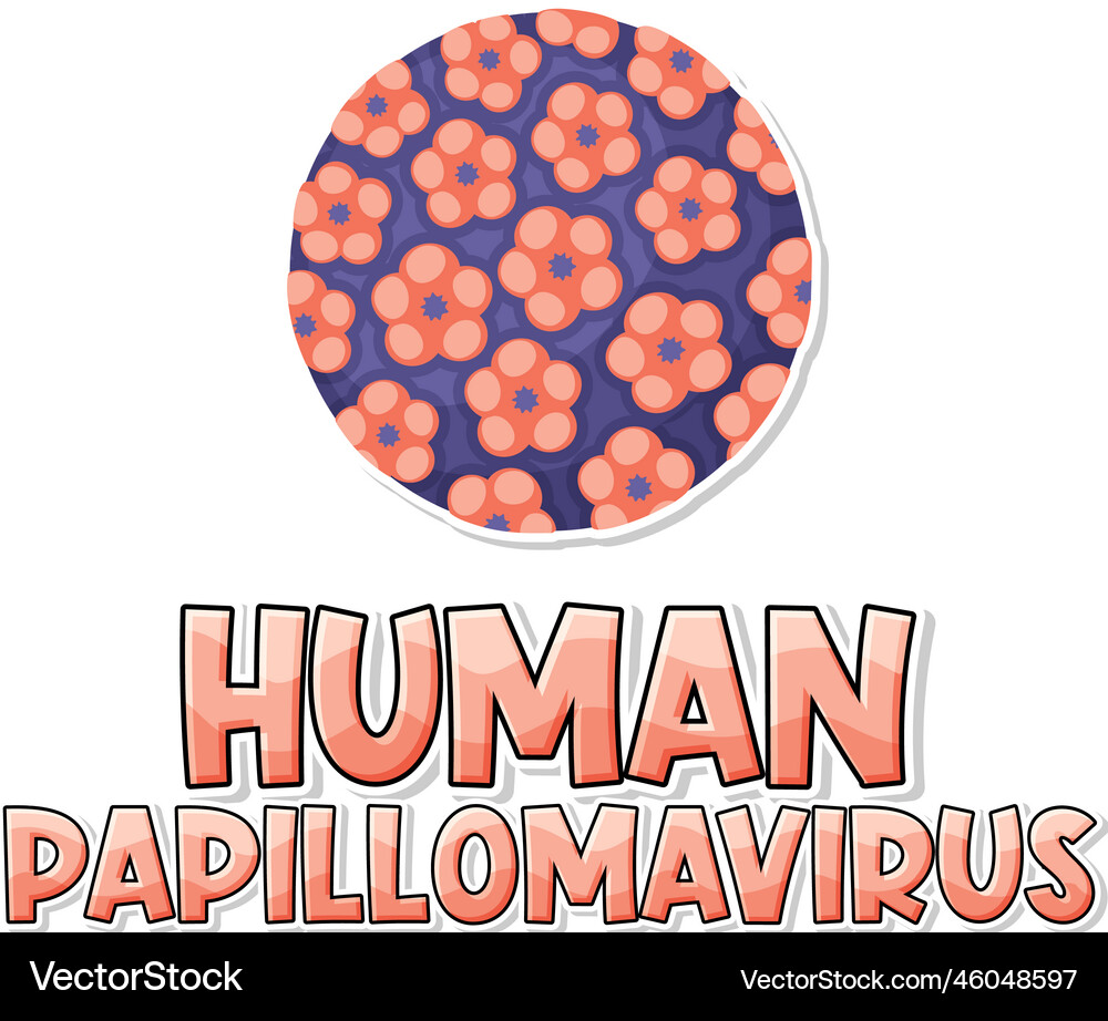 Human papillomavirus hpv on white background Vector Image