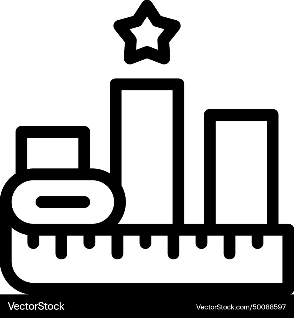 Measure success key performance indicator icon Vector Image