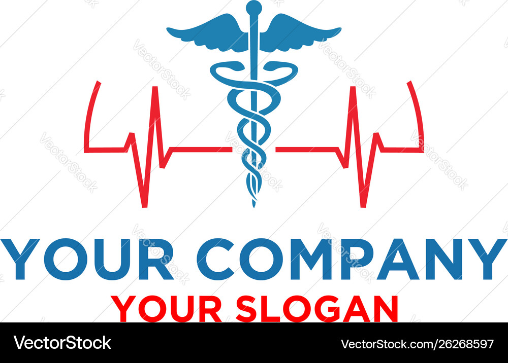 Medical check up logo design Royalty Free Vector Image