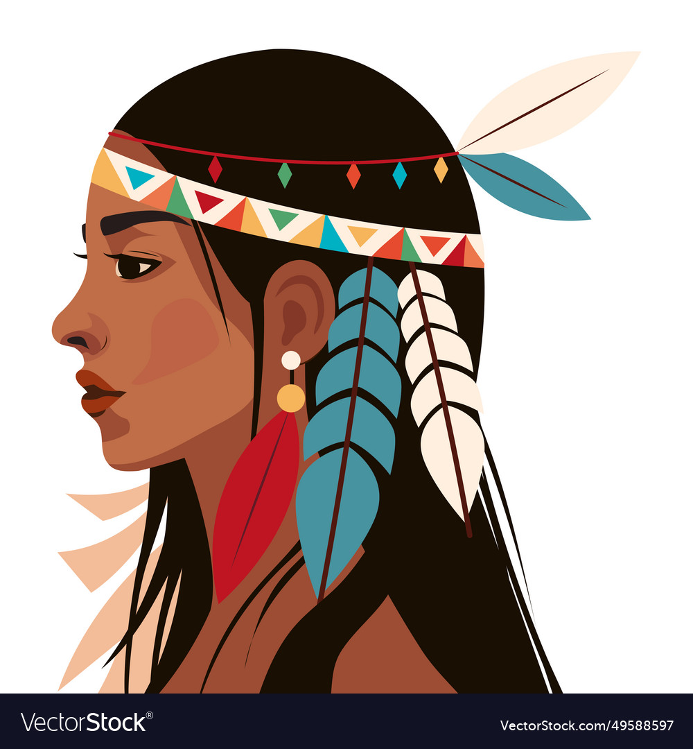 Native american girl design Royalty Free Vector Image