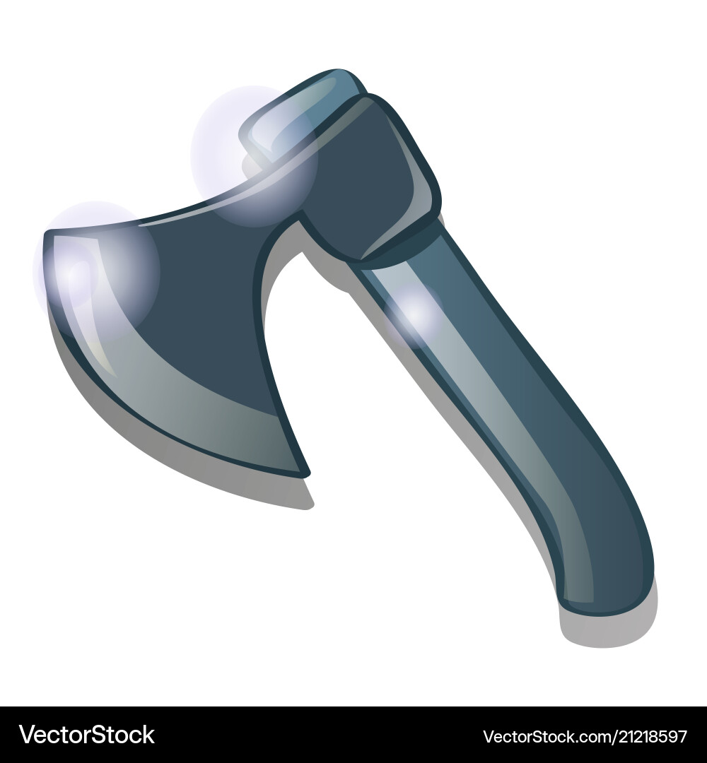 Steel axe isolated on white background Royalty Free Vector