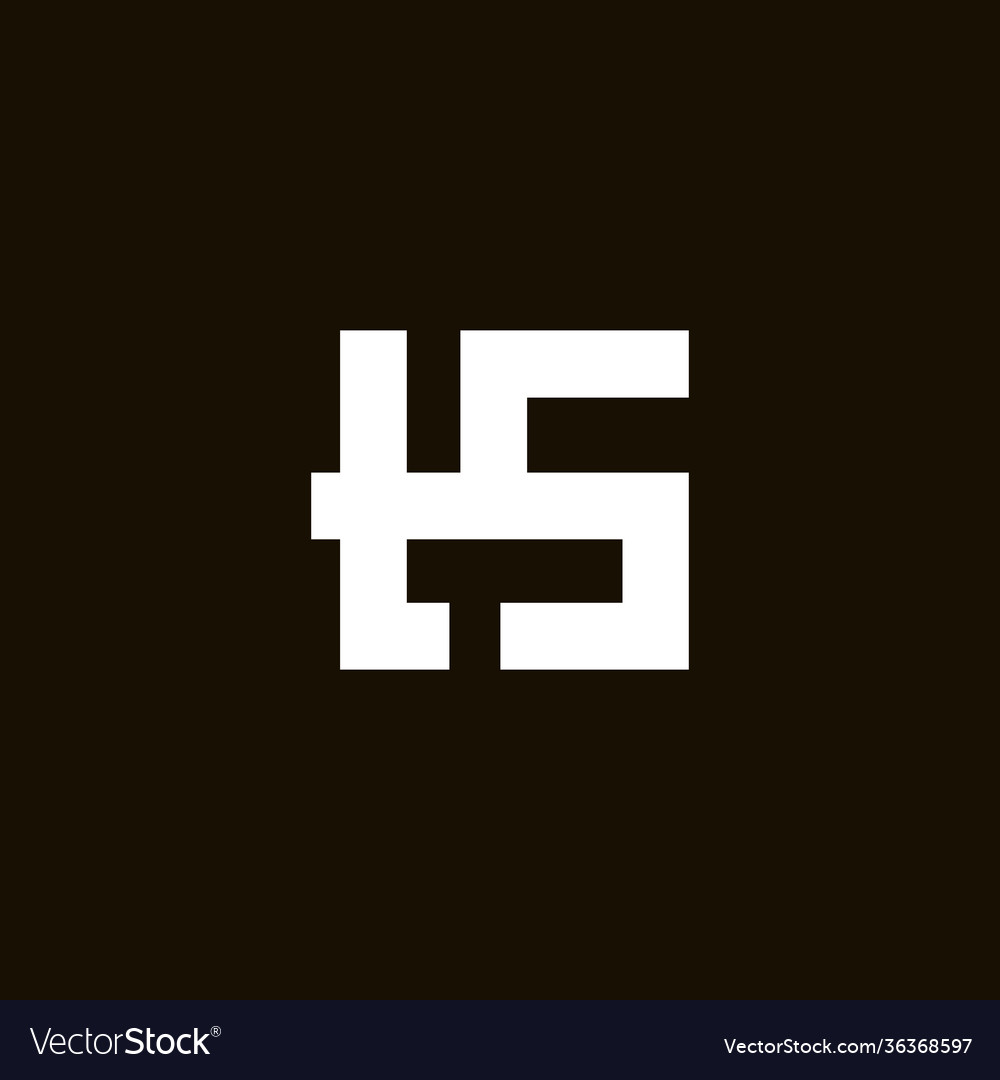 Ts monogram logo minimalist initials or icon Vector Image