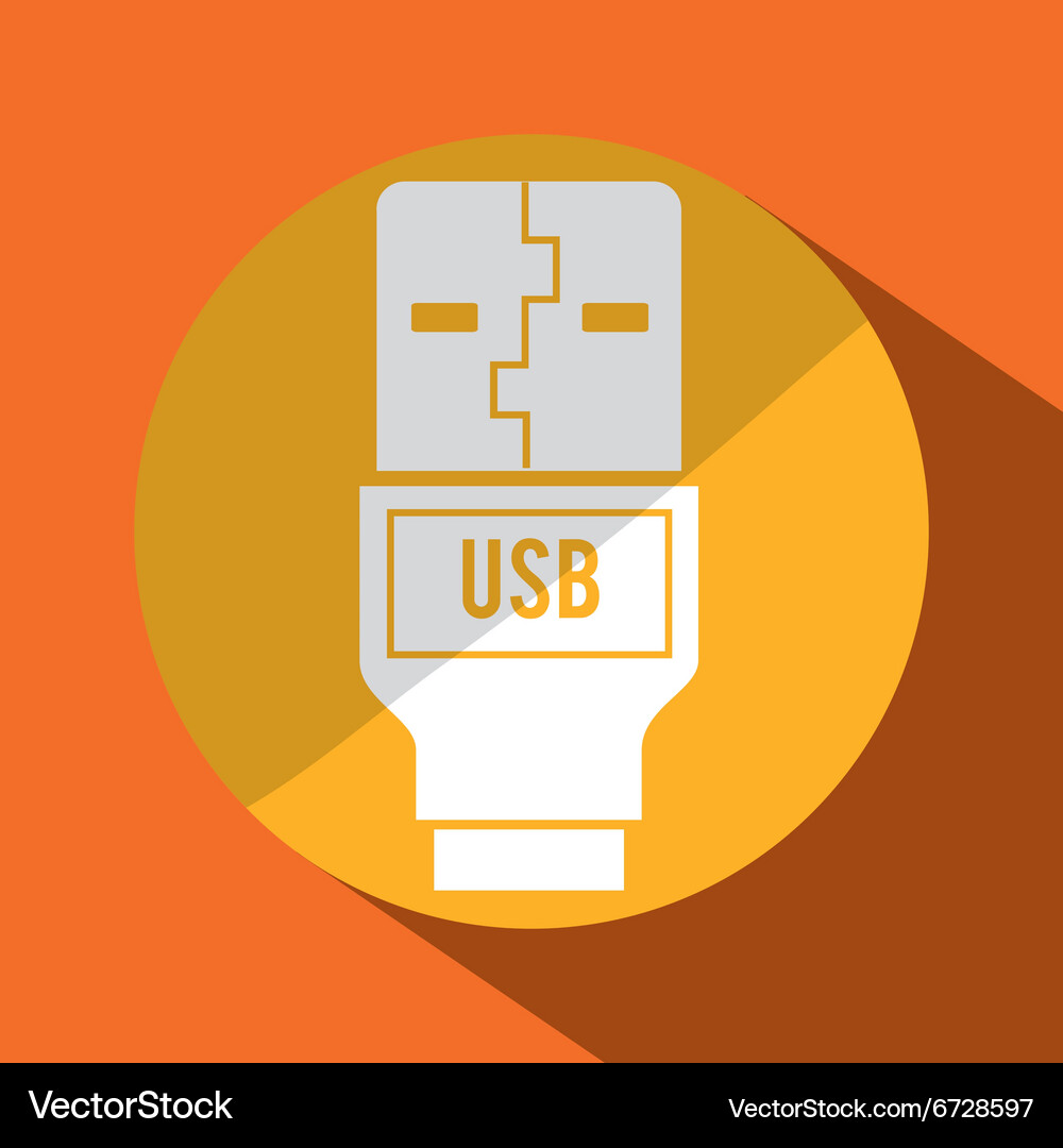 Usb portable memory or cable Royalty Free Vector Image