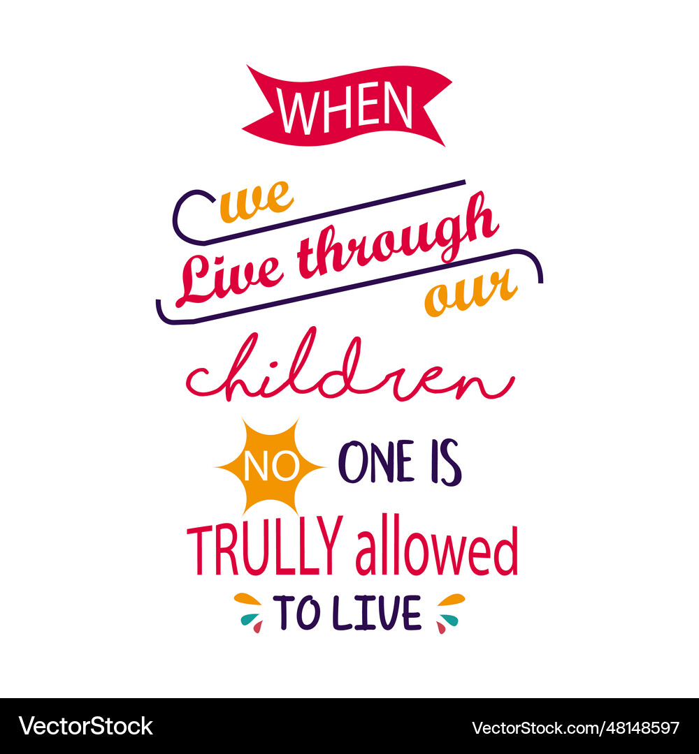 When we live through our children no one Vector Image