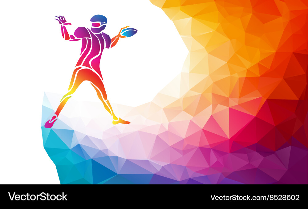 Abstract american football player Royalty Free Vector Image