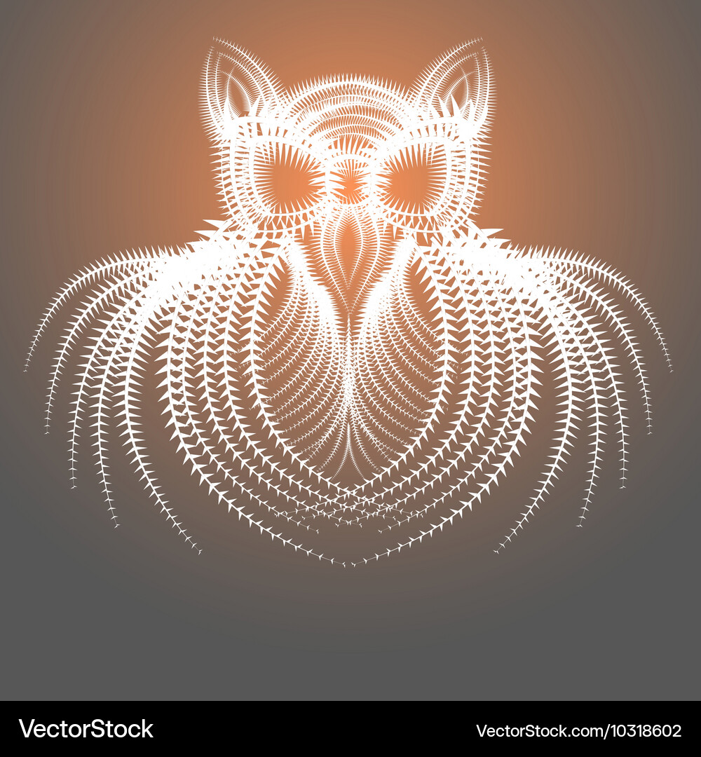 Abstract Owl Drawing