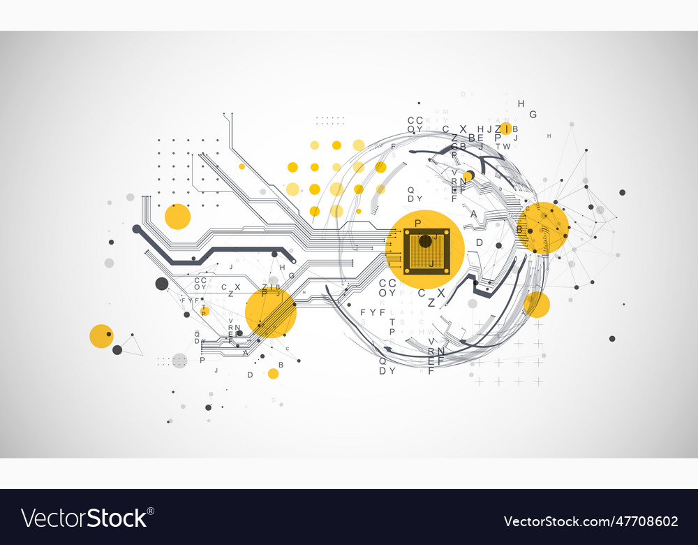 Abstract technology half - sphere background Vector Image