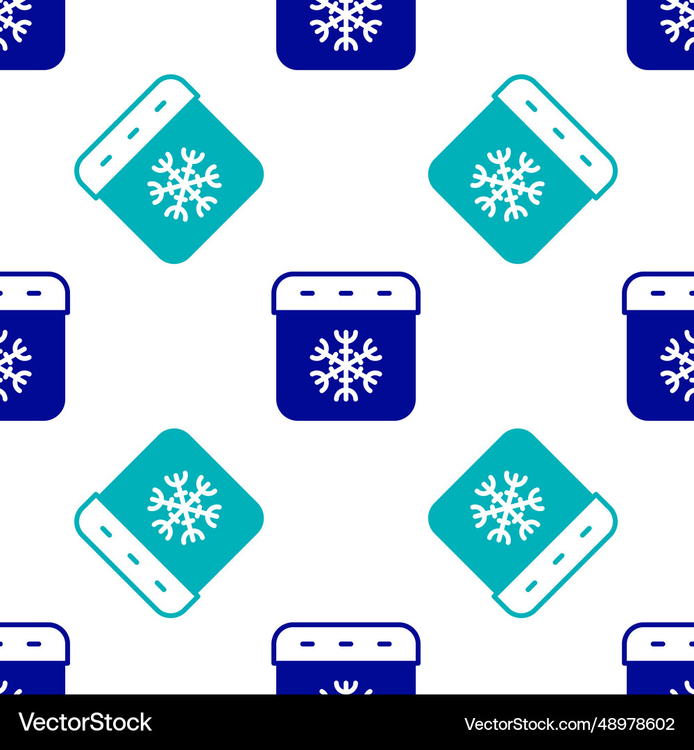 Blue calendar winter icon isolated seamless Vector Image