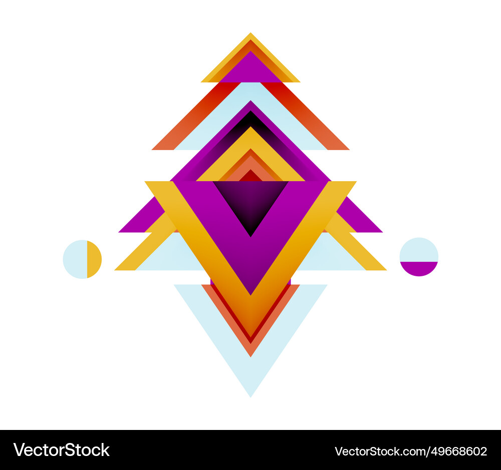 Christmas tree abstract geometric triangles new Vector Image