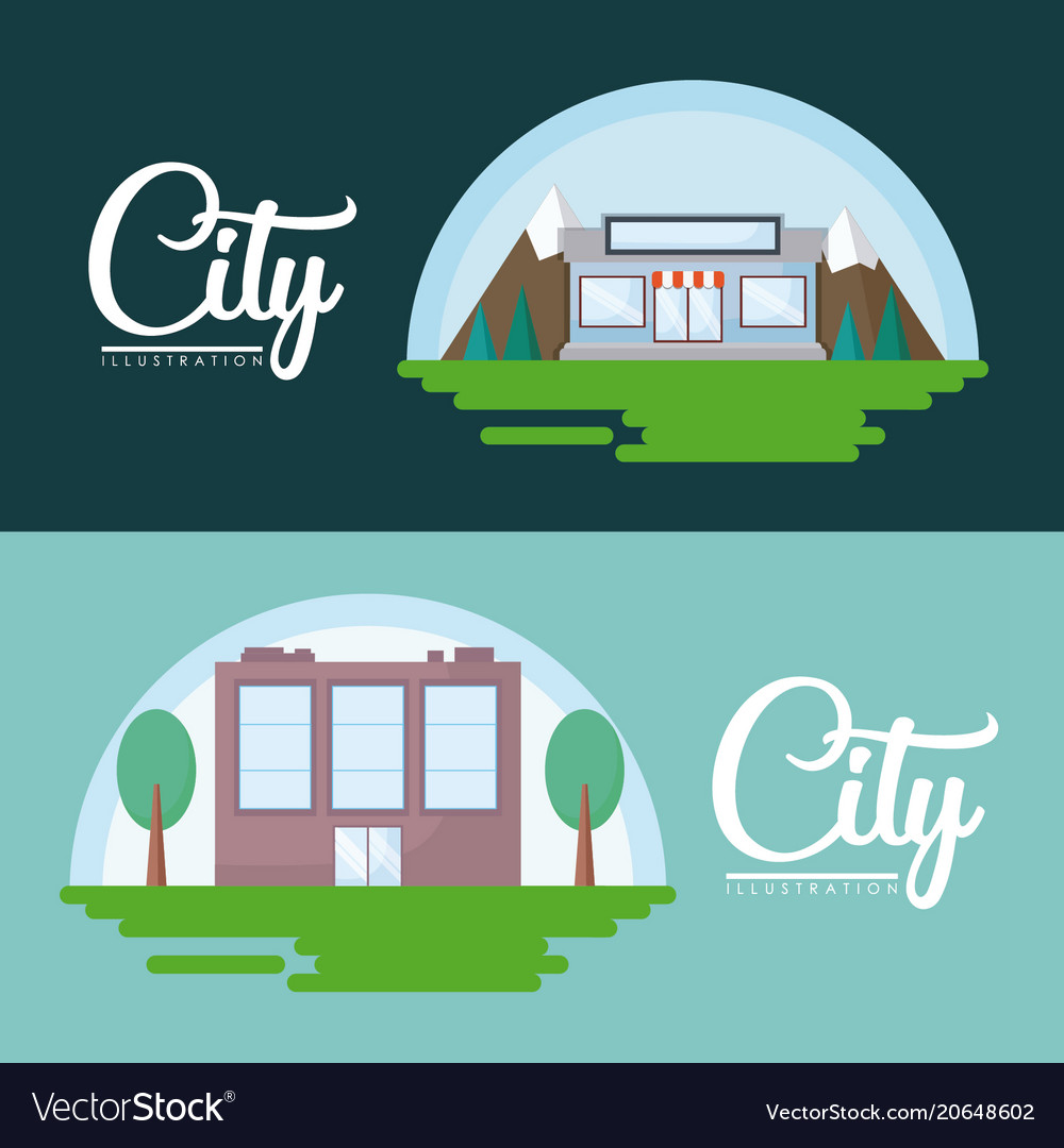 City elements design Royalty Free Vector Image