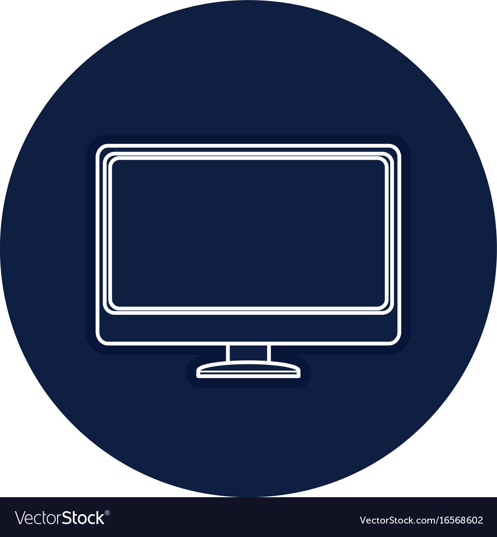 Computer display isolated icon Royalty Free Vector Image