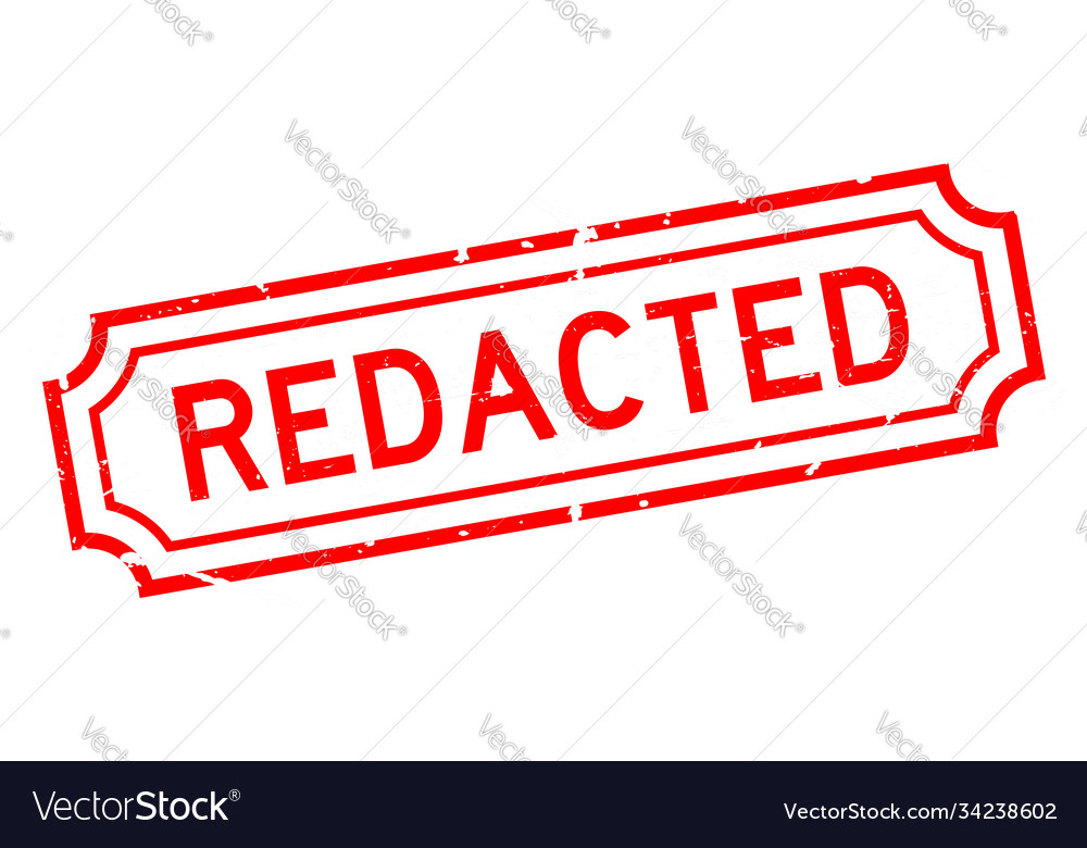 Grunge red redacted word rubber seal stamp on Vector Image Grunge red redacted word rubber seal stamp on Vector Image