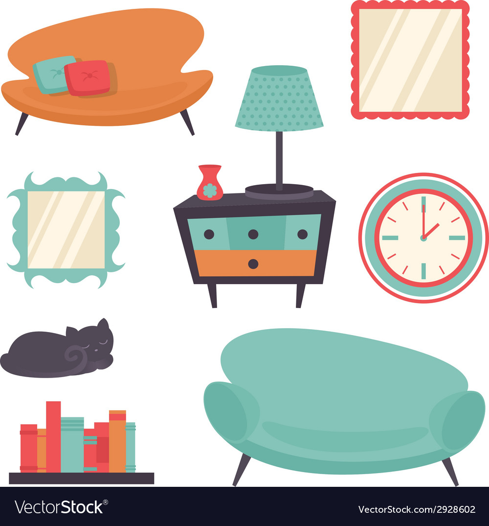 Interior design elements Royalty Free Vector Image