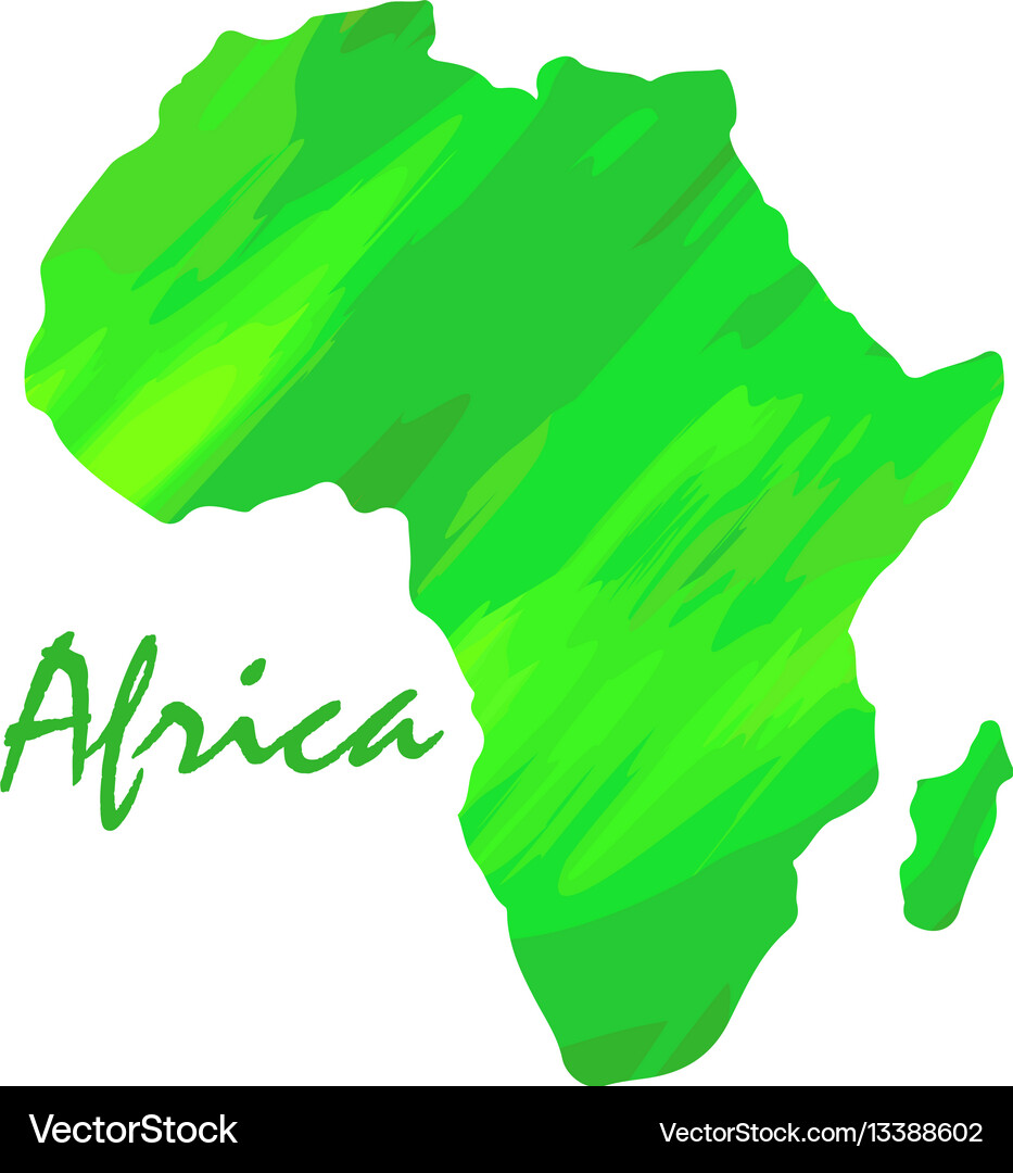 Isolated map of africa Royalty Free Vector Image