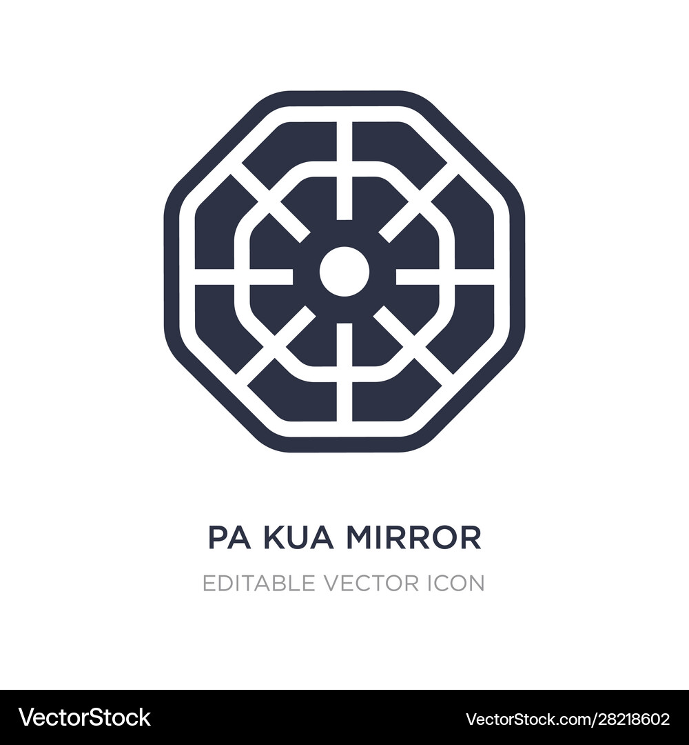 Pa kua mirror icon on white background simple Vector Image