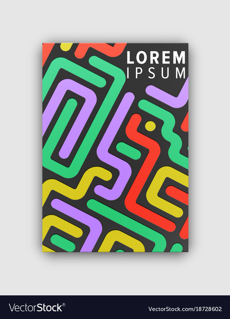 Pattern cover with text Royalty Free Vector Image