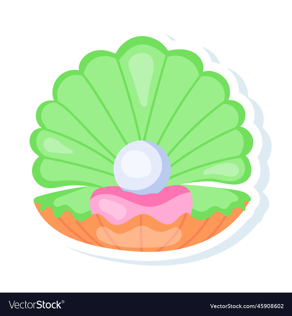 Pearl shell Royalty Free Vector Image - VectorStock