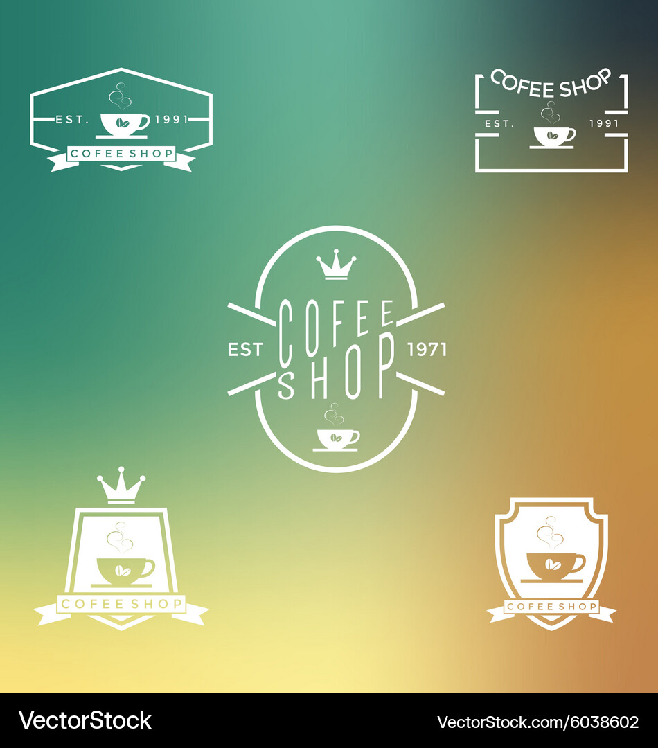 Set of coffee shop 2 Royalty Free Vector Image