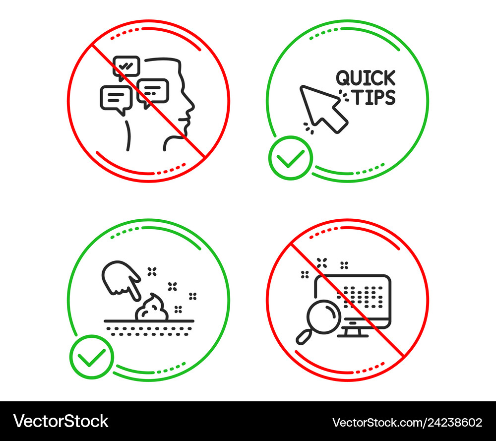 Skin moisture messages and quick tips icons set Vector Image