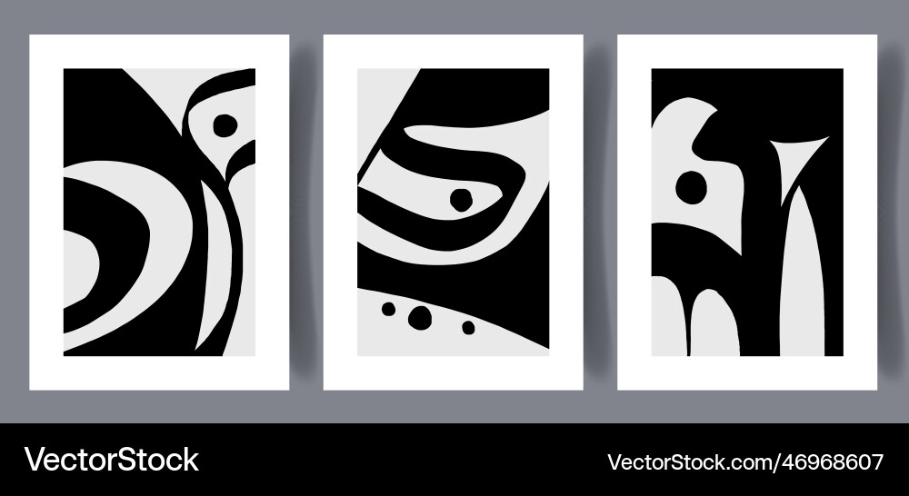 Abstract composition gloomy chaos wall art print Vector Image